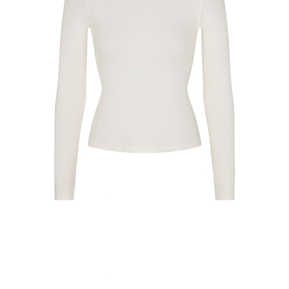 SKIMS | Tops | New With Tag Skims Cotton Rib Long Sleeve Top | Poshmark